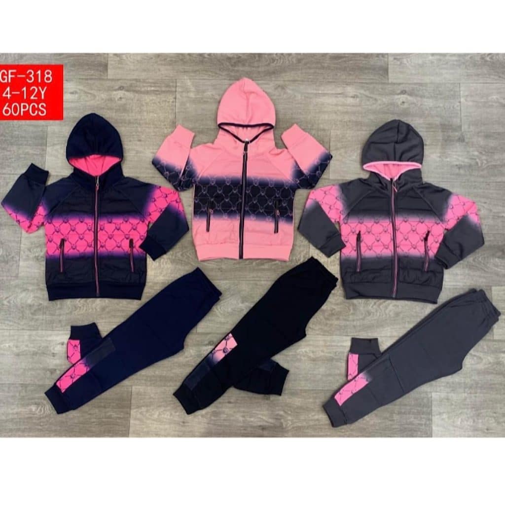 Girls Two Tone Quilted Tracksuit (4-12Y) - Junior Kids