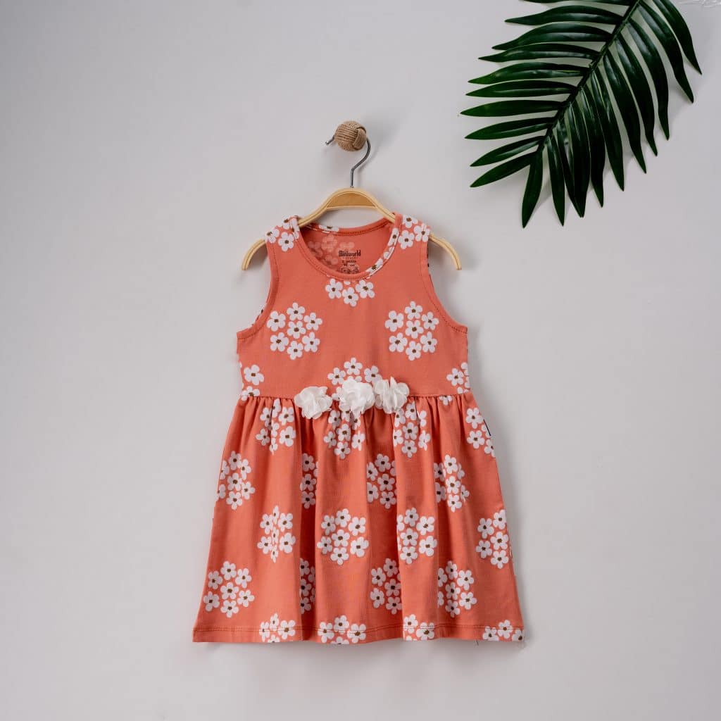 Girls Daisy Print Dress (3-6Y) - Junior Kids