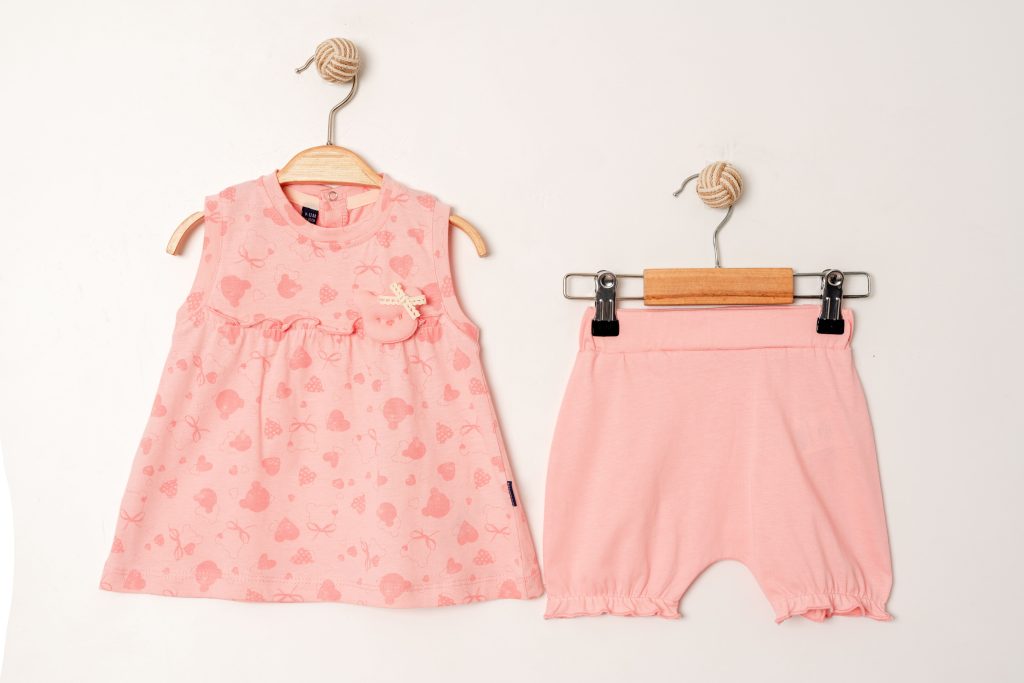 Baby Girls Two Piece Teddy Dress & Shorts Set (6-24M) - Junior Kids